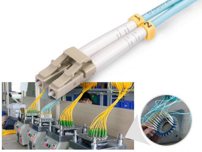 MPO 100G QSFP OM3 OM4 Multimode Fiber Optic Trunk Cable LSZH Fiber ...