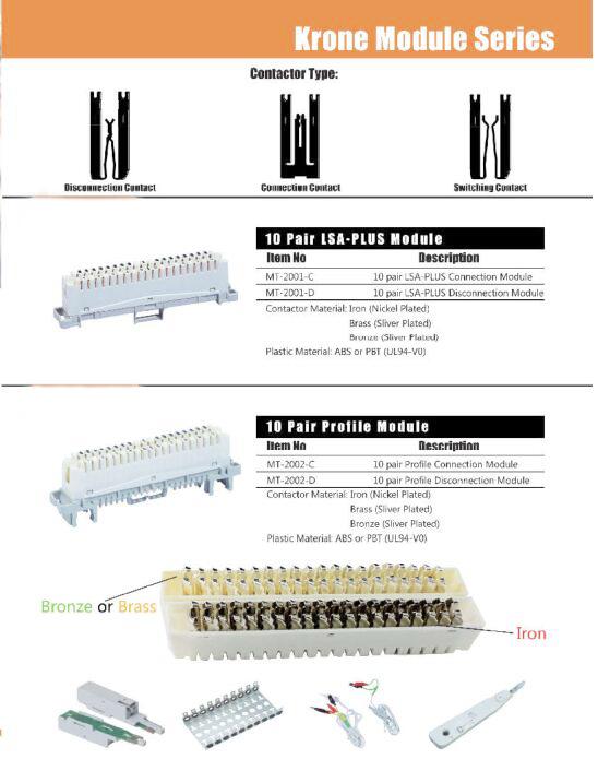10 Pair ADC Krone Disconnection Module LSA - Plus With Screw Terminals