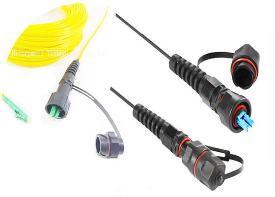 IP67 Glass Fiber Optic Cable With SC LC Or MPO Connectors Jacket OD 0 ...