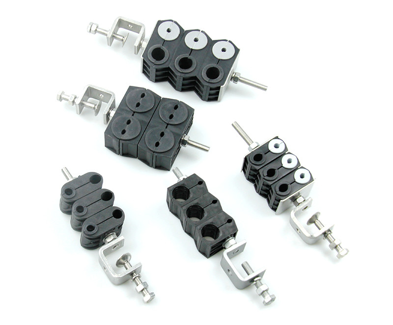 RF Coaxial Feeder Cables Combined Hole Cable Clamp feeder cable clamp ...