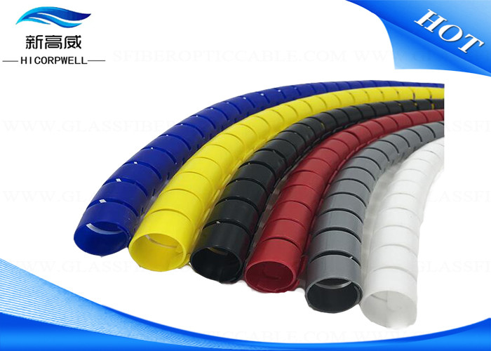 PP Rubber Hose Cover Protector Spiral Hose Guard For Fiber Optic Patch ...