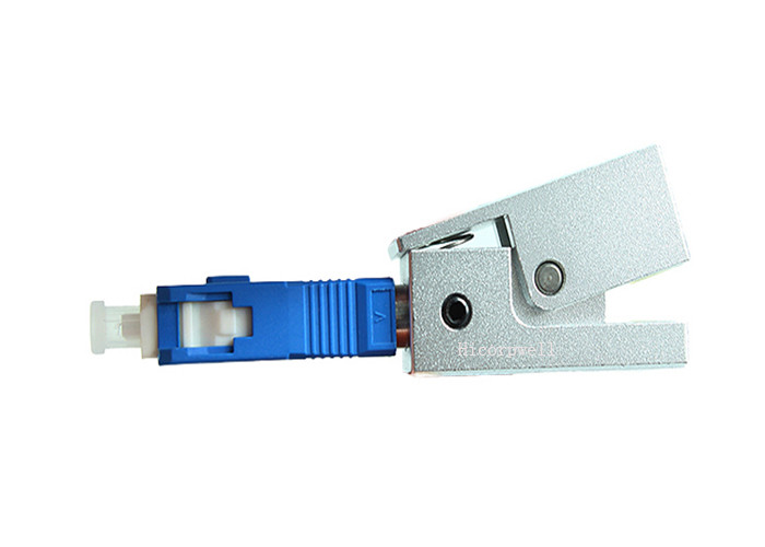 SC Metal Square Silver Color Bare Optical Fiber Adapter , Fiber Optic ...