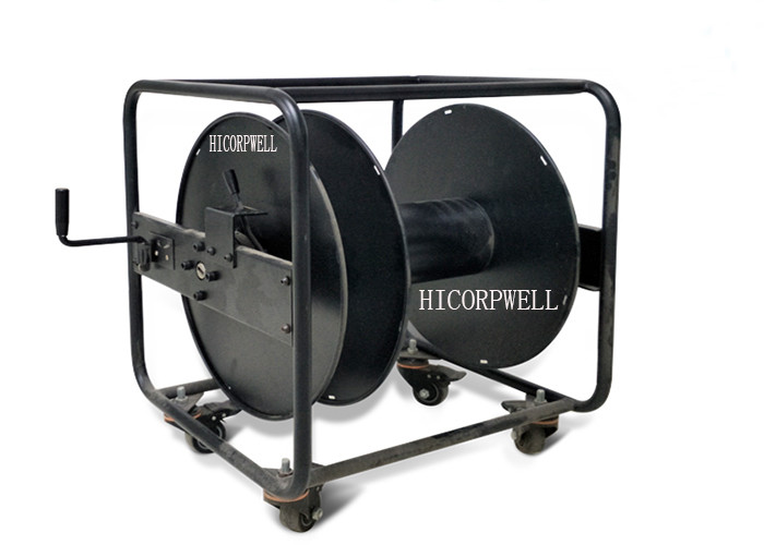 Black Color Hand Fiber Optic Reel , Fiber Cable Reel 500 M To 1000m Length