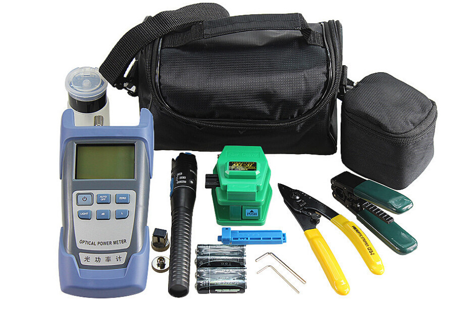 FTTH Tool Kit Fiber Testing Tools With Fiber Cleaver And Optical Power ...