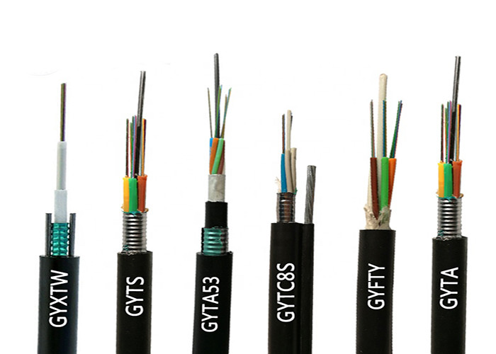 Outdoor 4 Core Glass Fiber Optic Cable GYXTW GYTA GYTS GYTA53 GYTY53 2
