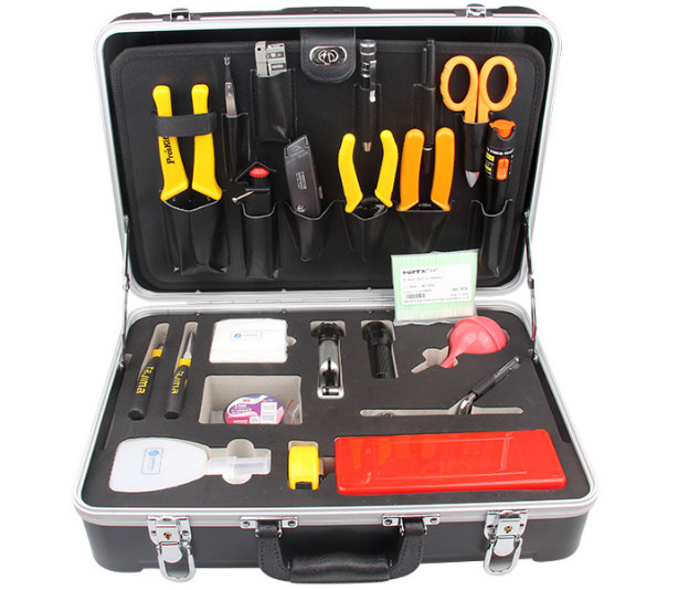 Rugged Field Case Deluxe Fiber Optic Splicing Tool Kit , Fiber Optic ...