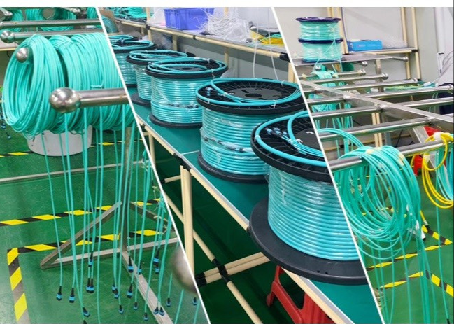 Fiber Optical MPO MTP Trunk Cable 24 Core 48 Core 144 Core OM3 Male and ...