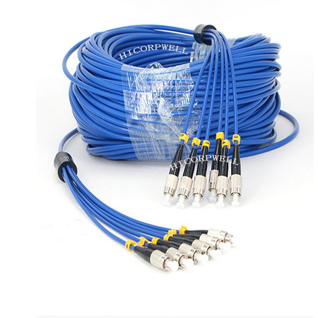 Waterproof 4 Core Single Mode Fiber Optic Cable , Outdoor 3m Duplex ...