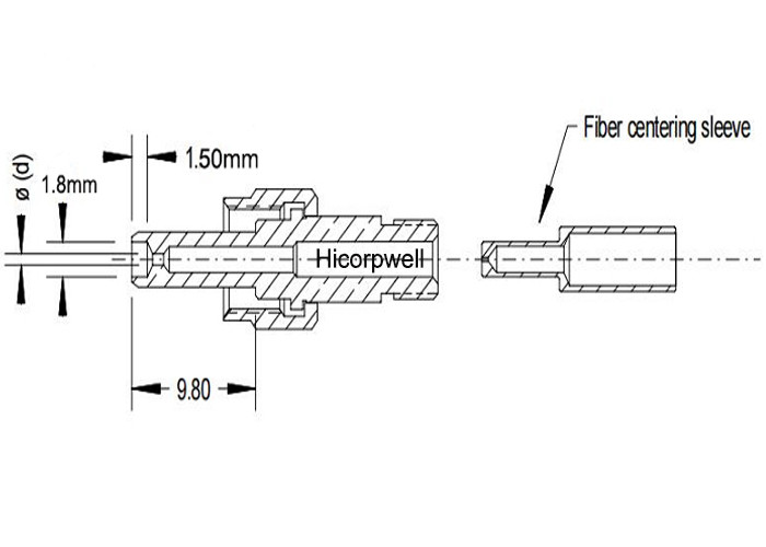High Power Laser Fiber Cable Connectors HP-SMA-905 230um to 1200um ...